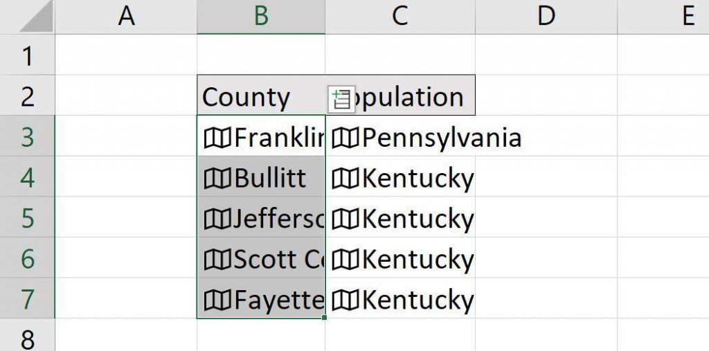 How to use the Geography data type to quickly add a map chart in Excel ...