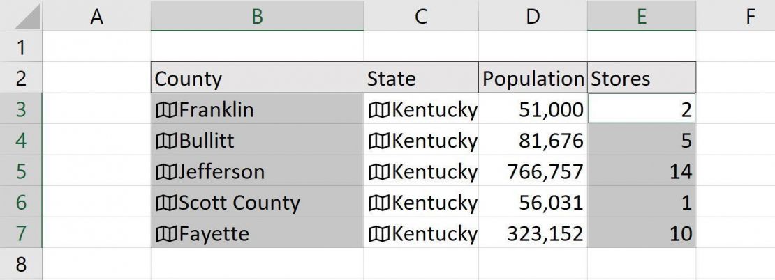 How to use the Geography data type to quickly add a map chart in Excel ...