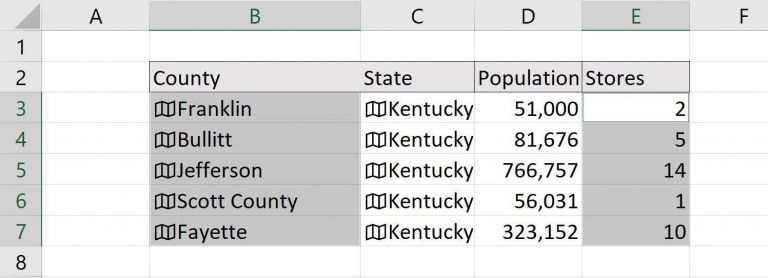 How to use the Geography data type to quickly add a map chart in Excel ...