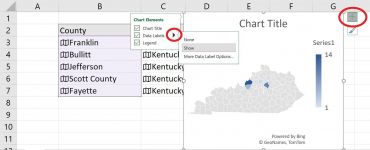 How to use the Geography data type to quickly add a map chart in Excel ...
