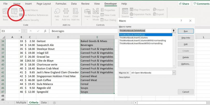 How to use VBA to delete rows with specific content in Excel | TechRepublic