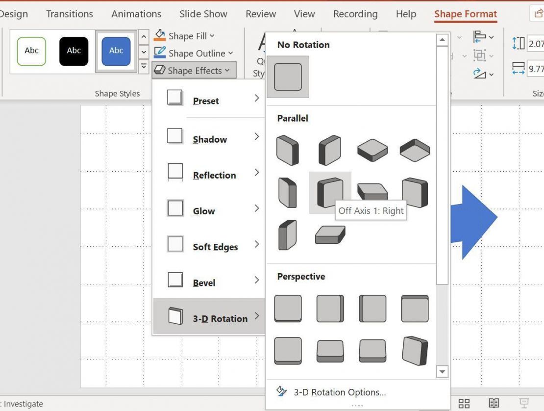 How to create 3D arrows in PowerPoint