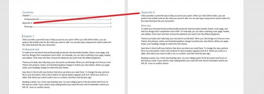 How to add an appendix to a table of contents in Microsoft Word ...