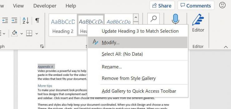 How to add an appendix to a table of contents in Microsoft Word ...