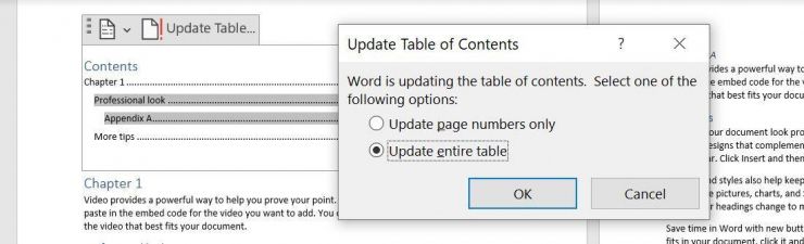 How to add an appendix to a table of contents in Microsoft Word ...