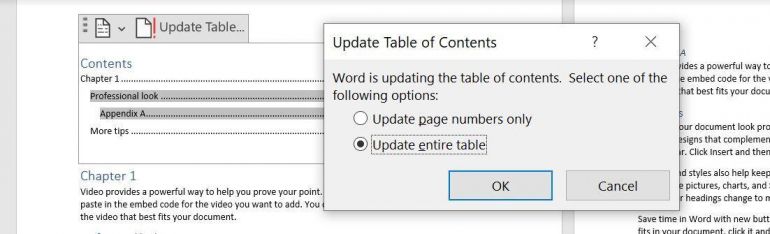 How to add an appendix to a table of contents in Microsoft Word ...