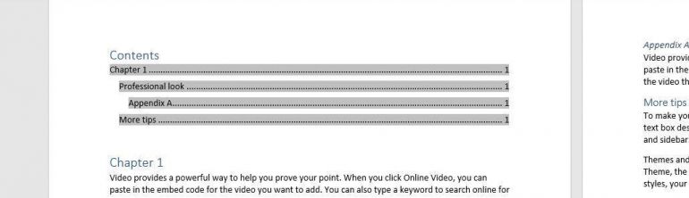 How to add an appendix to a table of contents in Microsoft Word ...