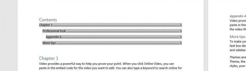 How to add an appendix to a table of contents in Microsoft Word ...