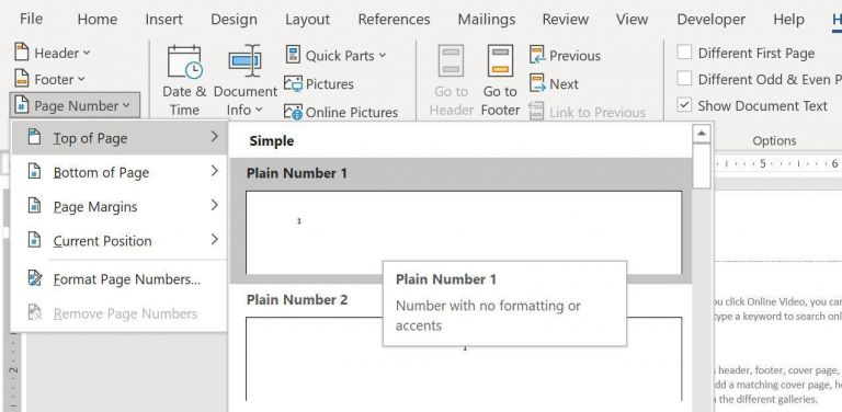 How to include the chapter number with a Word document's page number ...