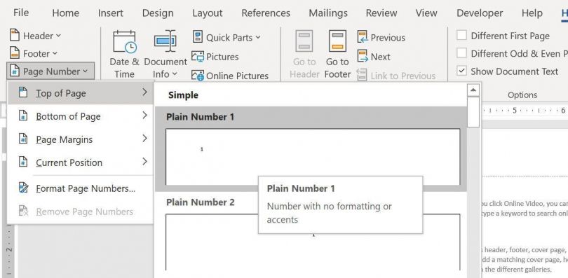 How to include the chapter number with a Word document's page number ...