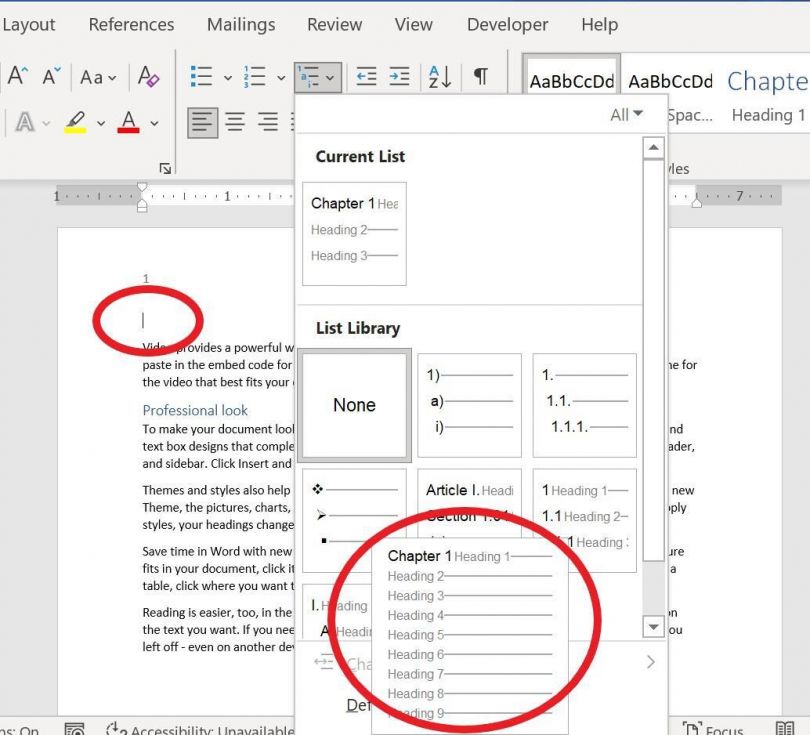 How to include the chapter number with a Word document's page number ...