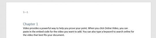 How to include the chapter number with a Word document's page number ...