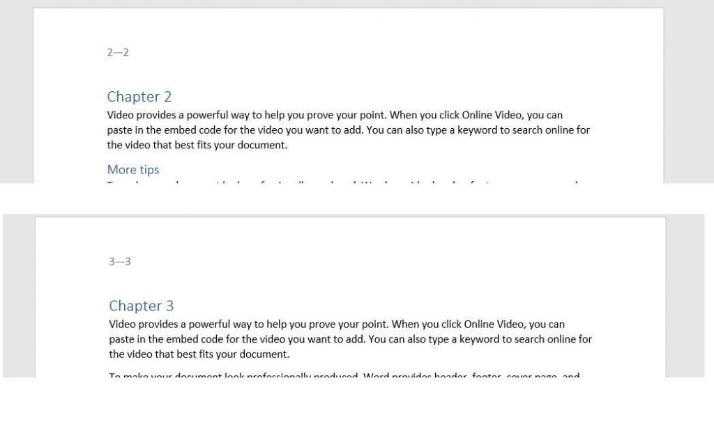 How to include the chapter number with a Word document's page number ...