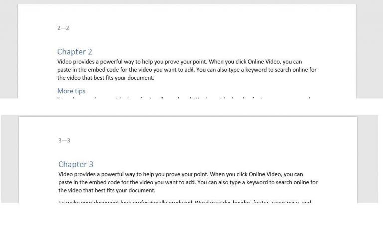 How to include the chapter number with a Word document's page number ...