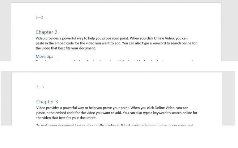How to include the chapter number with a Word document's page number ...