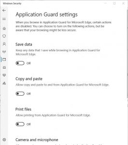 How to activate Microsoft Defender Application Guard in Windows 10