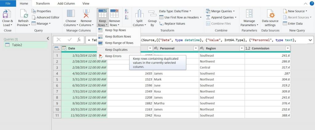 Microsoft Excel: How to use Power Query to display a list of duplicate ...