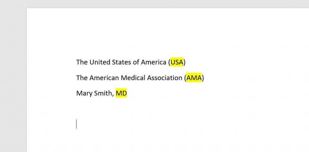How to find acronyms in a Word document - TechRepublic
