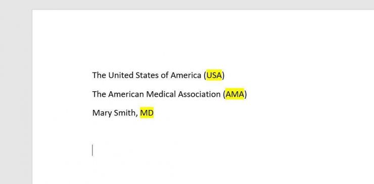 How to find acronyms in a Word document - TechRepublic