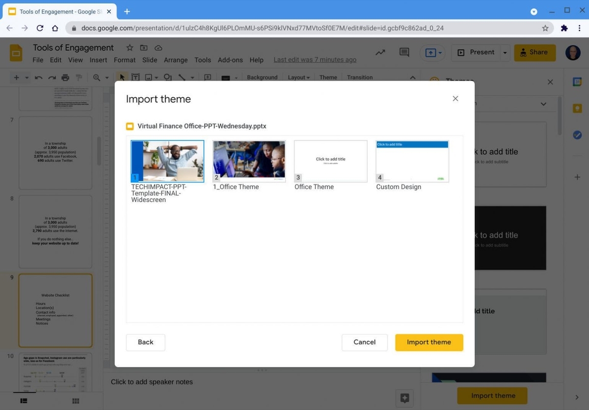 How to select, import and customize Google Slides themes - TechRepublic