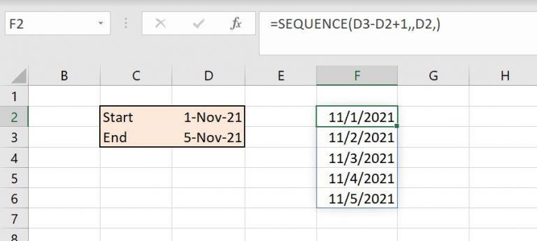 How To Use Microsoft 365s Dynamic Array Function Sequence To Create A List Of Dates In Excel