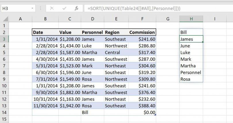 How to create a sorted unique list in an Excel spreadsheet - TechRepublic