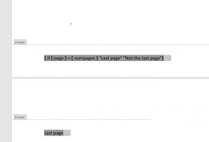 How to use fields to create a conditional header or footer in a Word ...