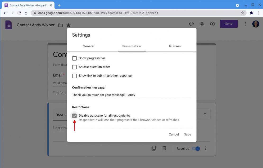 How to make the most of the Google Forms autosave feature - TechRepublic