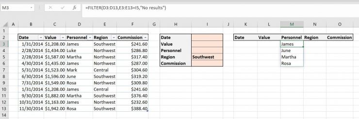 How to use the FILTER() dynamic array function in Excel