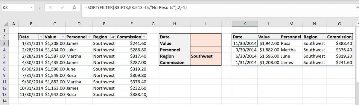 How to use the FILTER() dynamic array function in Excel