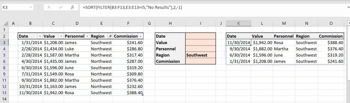 How to use the FILTER() dynamic array function in Excel