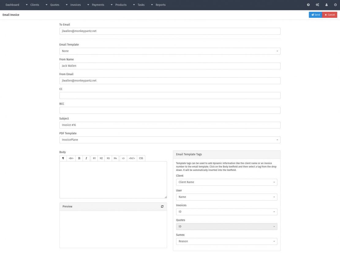 How to configure Invoice Plane for in-app invoice mailing - TechRepublic