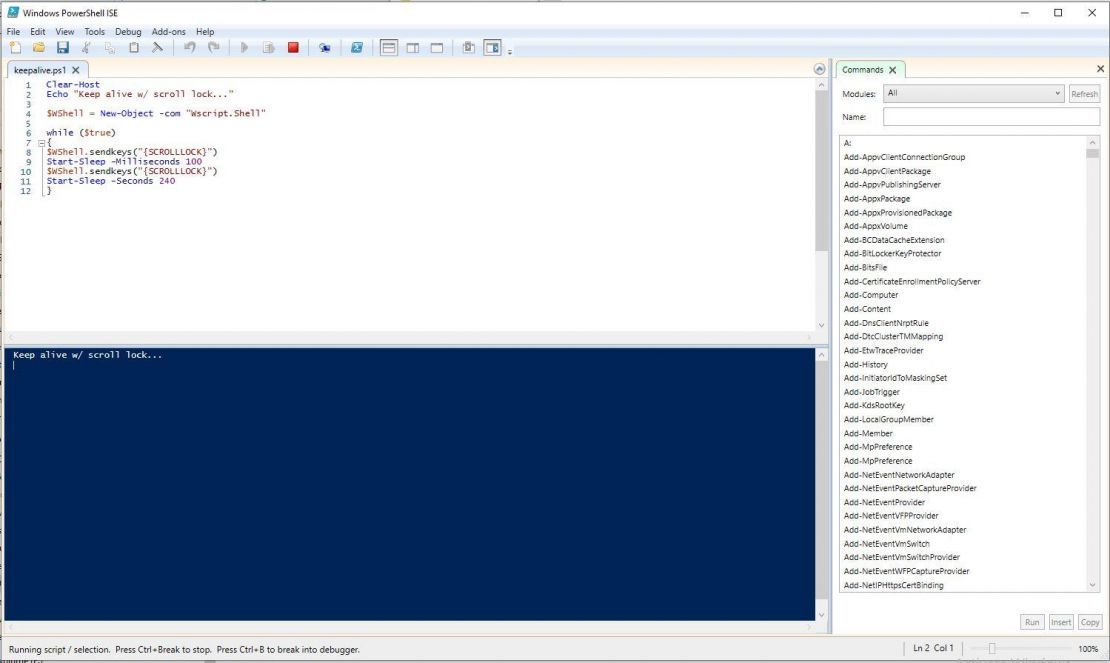 Keep Your Windows Sessions Alive And Ready With This Powershell Script Techrepublic