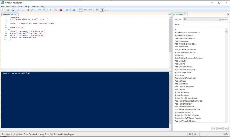 Keep your Windows sessions alive and ready with this PowerShell script