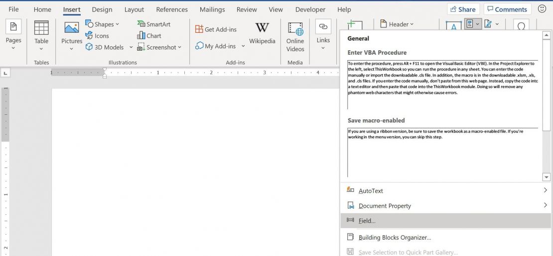 3 ways to enter fields in Microsoft Word | TechRepublic