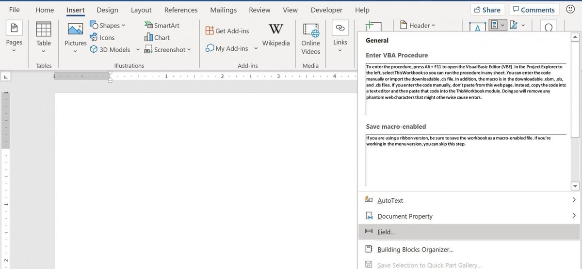 3 ways to enter fields in Microsoft Word | TechRepublic