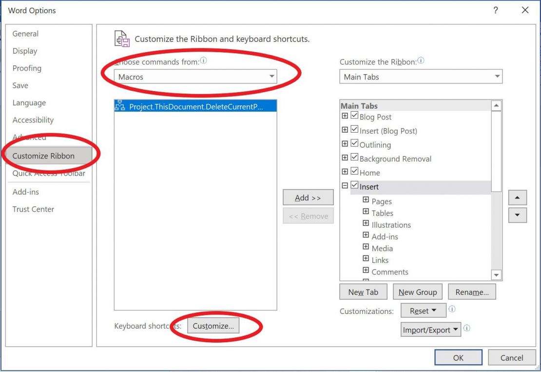 How to use a VBA procedure that deletes the current page in a Word ...