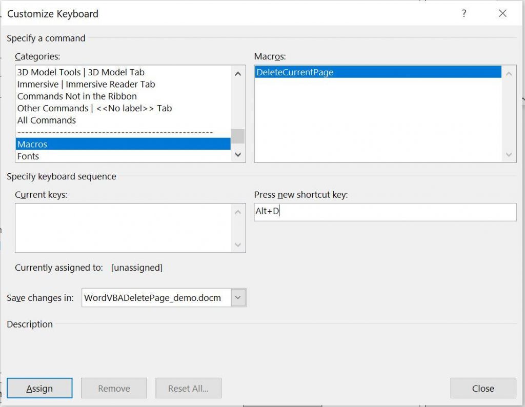 How to use a VBA procedure that deletes the current page in a Word ...
