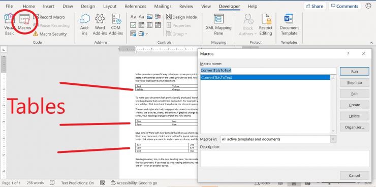 How to use VBA to modify tables in Microsoft Word