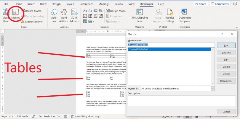 How To Use Vba To Modify Tables In Microsoft Word Techrepublic