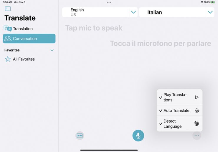How to use Apple's Translate app to translate a real-time conversation ...