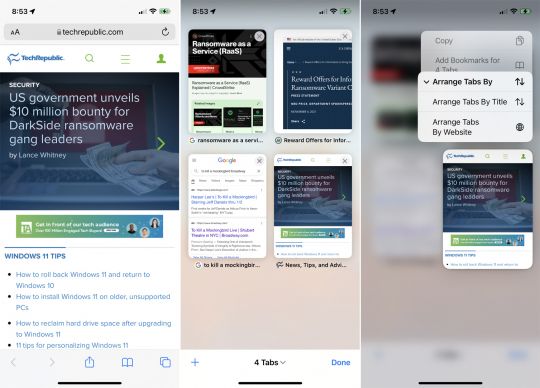 How to use and manage your tabs in mobile Safari on an iPhone ...