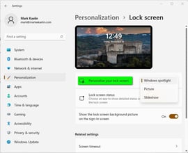 How to personalize the lock screen background image in Windows 11 ...