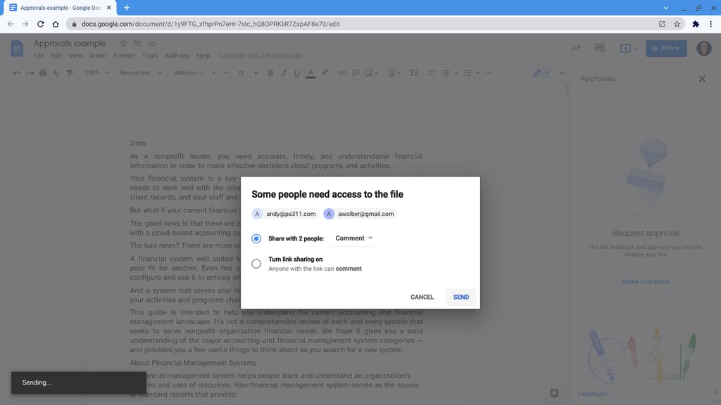 How to request and track approvals with Google Docs, Sheets and Slides ...