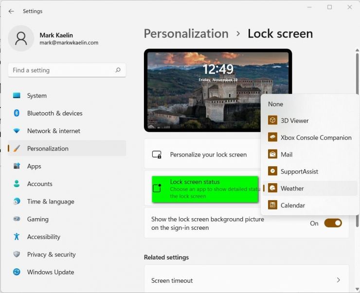 How to personalize the lock screen background image in Windows 11 ...