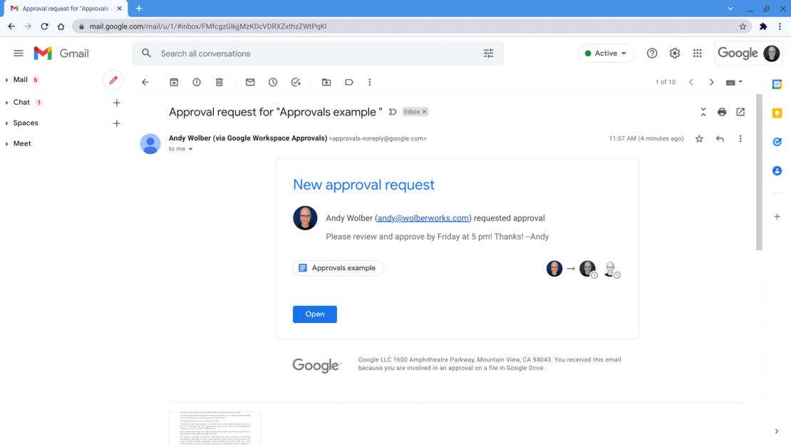 How to request and track approvals with Google Docs, Sheets and Slides