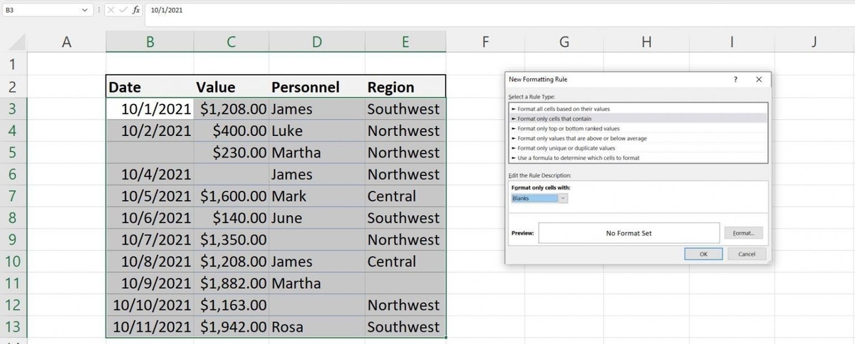 3 ways to quickly deal with blank cells in an Excel sheet | TechRepublic