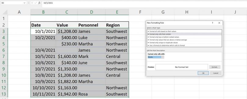 3 ways to quickly deal with blank cells in an Excel sheet | TechRepublic
