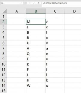 How to generate random letters in Excel - TechRepublic
