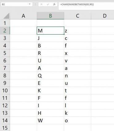 How to generate random letters in Excel - TechRepublic